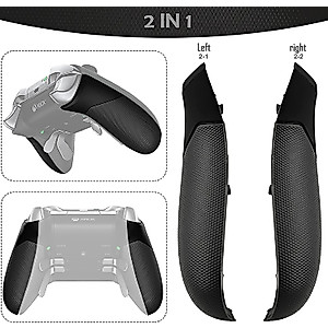 AQIDAP Controller Grips Non-Slip Side Rails Grips Back Replacement Rear Handle Panels Kits Rubberized Right Left Side Rails for Xbox One Elite Controller (Model 1698)