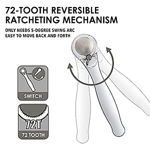 STREBITO Right Angle Screwdriver 32-Piece 1/4 Inch Mini Ratchet Set Low Profile Offset Bit Set with 72-Tooth Ratcheting Wrench Stubby Ratchet 90 Degree Screwdriver for Small Spaces