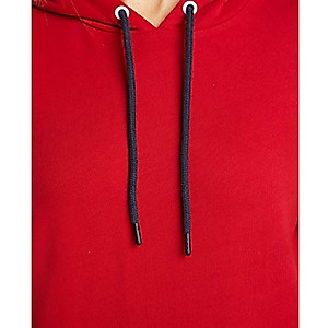 Nautica Women's Classic Supersoft 100% Cotton Pullover Hoodie, Red, Medium