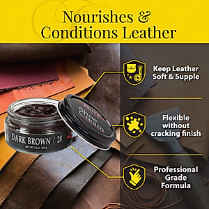 Kelly's Dark Brown Shoe Polish 1.5 oz - Professional Leather Shoe Cream