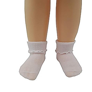 Xiyadun 6 Pairs Kids Girls Turn Cuff Ankle Socks Low Cut Cottle Ruffle Dress Socks Cute (2-5T, Ruffle White)