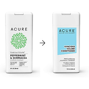 ACURE Vivacious Volume Conditioner - Mint & Echinacea | 100% Vegan | Performance Driven Hair Care | Increases Volume, Boosts Fine & Limp Strands | 12 Fl Oz