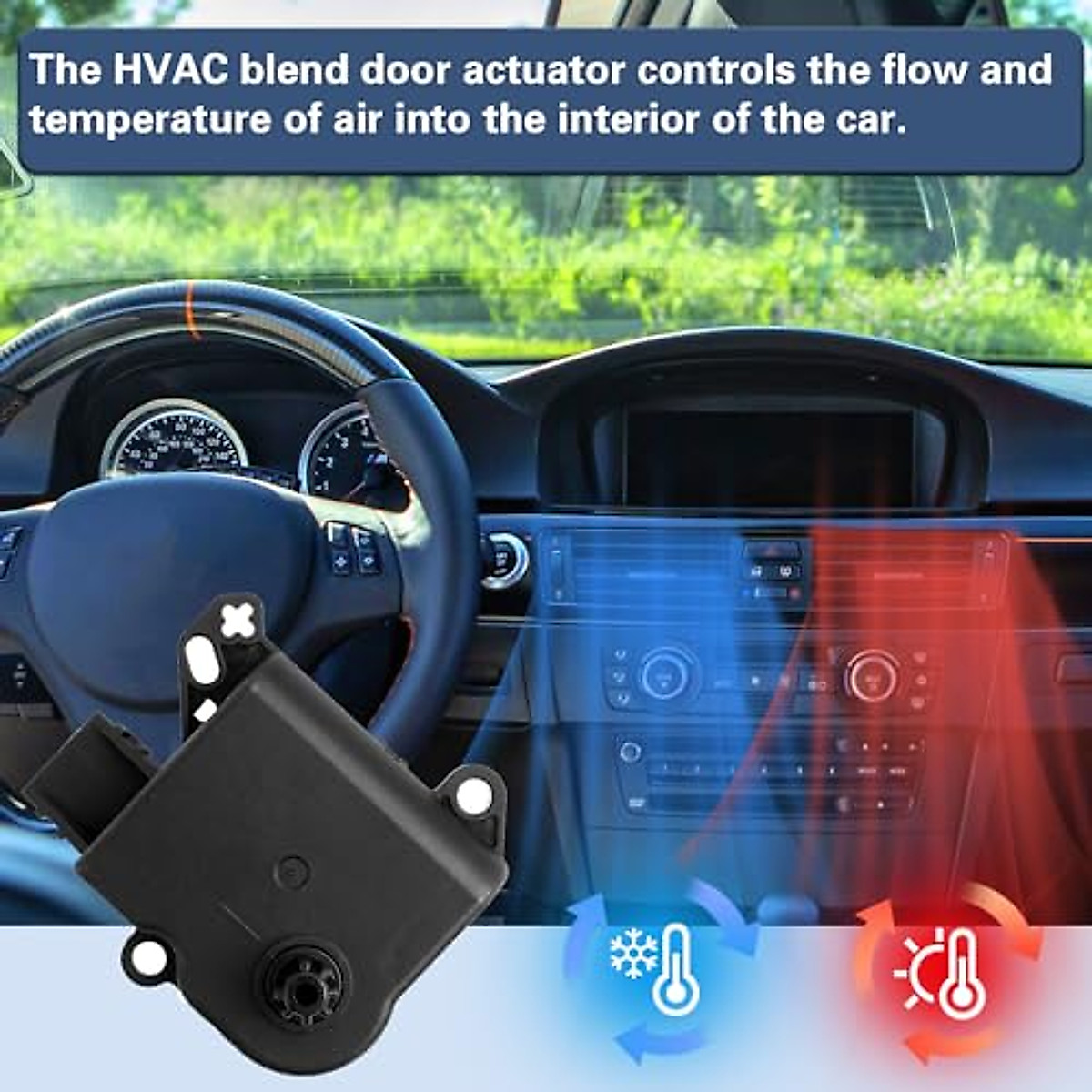 604-234 HVAC Blend Door Actuator Replacement for Ford Explorer & Flex 2011-2018, Ford Taurus 2008-2018, Lincoln MKT 2010-2018, Replaces# AA5Z-19E616-C, YH-1779