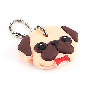 Milltrip Cartoon Key Cover, Key Covers Super Funky Dog with Red Bowtie Key Key Identifier Key Covers