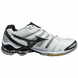 Mizuno Women's Wave Tornado 8 Volleyball Shoe,White/Black,11.5 M US