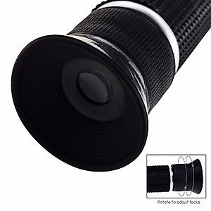 3-in-1 Automotive Battery Antifreeze Refractometer, -60~0°C Ethylene/ -50~0°C Propylene Glycol/ 1.100-1.400 Battery Fluids Specific Gravity, Battery Charge Test Cooling System Coolant Freezing Point