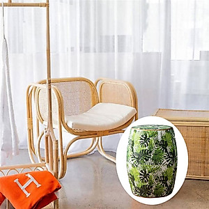 JIADIAONI Decorative Ceramic Garden Stool, Glazed Ceramic Drum Stool, Suitable for Living Room, Balcony, Garden, Etc.