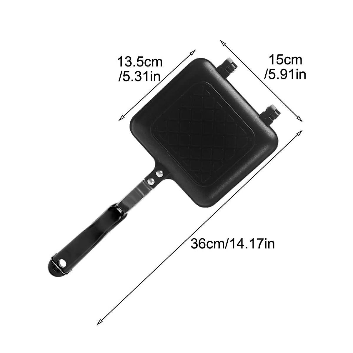 GEZICHTA Grilled Sandwich Panini Maker Mini Waffle Maker Panini Hot Sandwich Maker Pan Nonstick Double Sided Frying Pan Home Kitchen Breakfast Machine