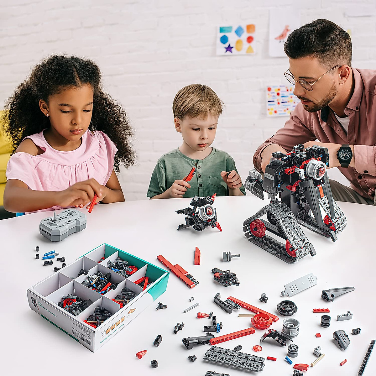 Coplus 5 in 1 STEM Robot Building Kit, APP & Remote Control Samurai/Ninja Go Blocks 419 Pcs, RC Toy for Kids Science Learning, DIY Educational Gift Set for Age 6 7 8 9 10 11 12+ Boys & Girls