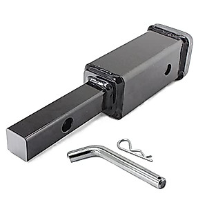 X-Haibei 1-1/4" to 2" Trailer Hitch Receiver Adapter, 7 Inch Extension Length, 350 Lbs Tongue Weight, 1 pcs 5/8 inch Hitch Pin