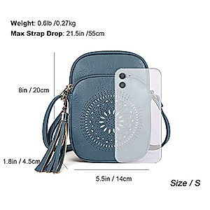 Triple Zip Crossbody Bags for Women Small Cute Cell Phone Purse and Boho Cross body Handbags,Vegan Leather