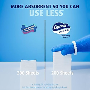 Charmin Ultra Soft Cushiony Touch Toilet Paper, 30 Family Mega Rolls = 153 Regular Rolls
