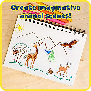 READY 2 LEARN Foam Stickers - Animals - Pack of 168 - Self-Adhesive Stickers for Kids - 3D Puffy Animal Stickers for Laptops, Party Favors and Crafts