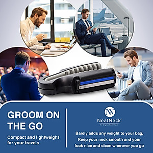NeatNeck Precision Neck Shaver for Men - Compact & Comfortable Grip with 3 Disposables Razor Blades - Smooth Shave for Harry Necks - Portable Design, Up to 30 Uses - Perfect for Sensitive Skin