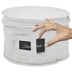 Sorbus China Storage Containers - 5 Pc Quilted Set for Moving & Transporting Dinnerware, Dishes, Round Plates, Glassware, Cups & Mugs with Felt Plate Protectors - Fine China Glass, Plate Storage Cases