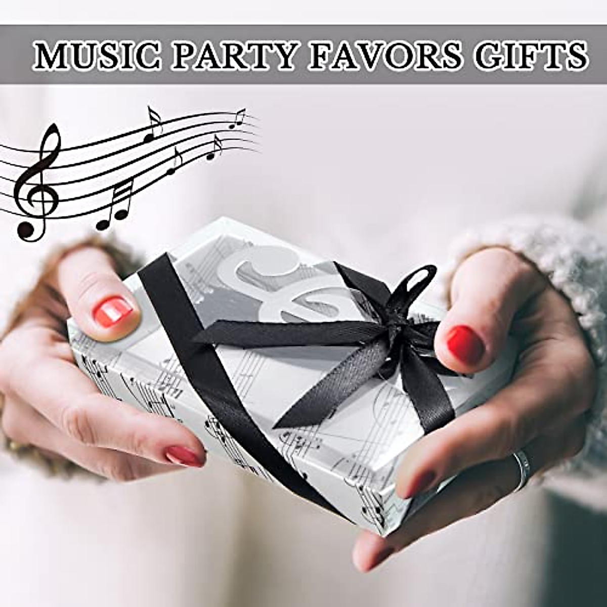 100 Pcs Musical Notes Bookmarks with Elegant Silk Tassel Music Metal Bookmarks Musical Wedding Favors Music Party Favors Gifts with Tassels and Gift Box for Students Band Office Book Piano Decorations