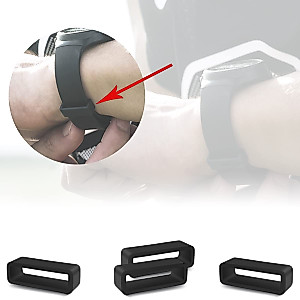 6 Pcs Watch Band Loop Holder Keeper for Resin Belt, Replacement Fastener Rings for Silicone Leather Rubber Watch Strap, Durable Fastener Retainer Size(16mm)