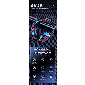 Bluetooth Headphones V5.1 with Mic, Wireless Headsets with Active Noise Canceling, Over-Ear ANC Stereo Headphones for Cell Phones Laptop Computer (Black)