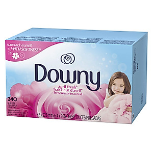 Tide PODS Plus Downy 4 in 1 HE Turbo Laundry Detergent Pacs with Downy Fresh Protect April Fresh with Febreze Odor Defense & Downy April Fresh Fabric Softener Dryer Sheets