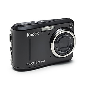 Kodak PIXPRO Friendly Zoom FZ43 16 MP Digital Camera with 4X Optical Zoom and 2.7in LCD Screen (Black) (Renewed)