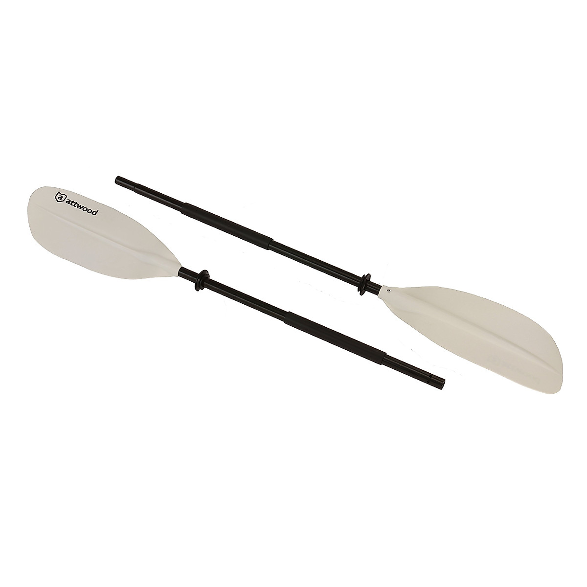 Attwood Kayak Paddle, Asymmetrical, 2-Piece, Heavy-Duty Aluminum with Comfort Grips, 7 Feet