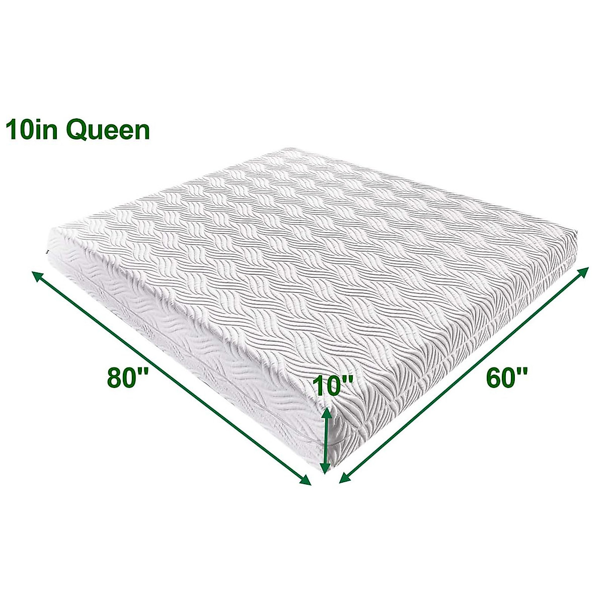 TMEOSK Queen Size Mattress, 10 inch Gel Memory Foam Mattress, Cooling Gel Infused Mattress Bed in a Box, Medium Firm Feel with Motion Isolating (Queen)