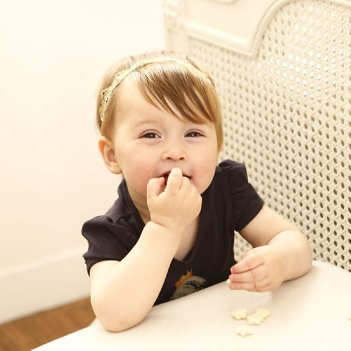 Gold Lace Flower Rhinestone Design Headpiece For Lovely Baby Princess Girls Hand Sewing Beads Hair Accessories Toddlers Headwrap for baby Girl