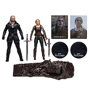 McFarlane Toys - The Witcher Ciri & Geralt of Rivia (Season 3) 7in Action Figure 2pk