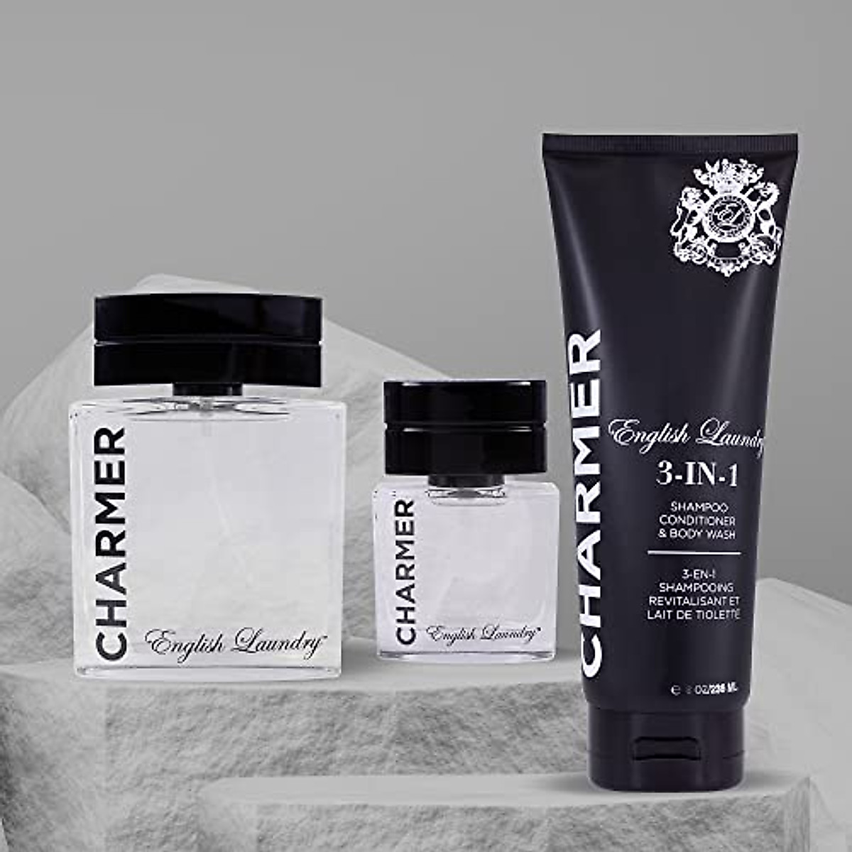 Charmer by English Laundry Eau de Parfum for Men 3 Piece Gift Set, 3.4 fl. oz.