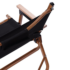 BANLICALI Camping Chairs, Folding Camping Chair, Portable Outdoor Folding Chair for Camping, Traveling, Barbecuing, Picnics Black Load 120kg/264.55lbs