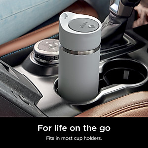 Ninja, Travel Mug, Sip Perfect 16oz, Brings Hot Drinks to Sippable Temperature in Minutes, Stainless Steel, Leak Proof, Dishwasher Safe, Metal Insulated Tumbler, White, DW1603WH