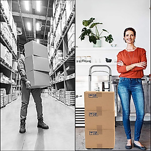 LUCKYERMORE 330 LB Capacity Hand Truck Dolly Portable Folding Compact Trolley Heavy-Duty Aluminum Luggage Cart with 2 Wheels