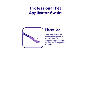 Petsmile Professional Pet Toothpaste Applicator Swabs | Easily and Effectively Spreads Dog Toothpaste to Promote Oral Hygiene | Dental Care for Pets | VOHC Approved Brand