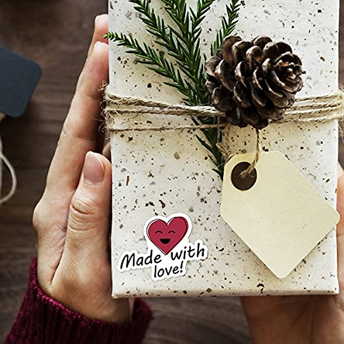 Small Business, Handmade Sticker,Packaging Sticker (Red love da)