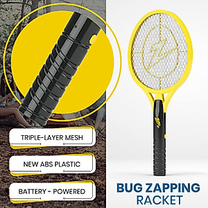 Zap It Bug Zapper Battery Powered (2xAA Included) Bug Zapper Racket, 3,500 Volt, 2 Pack