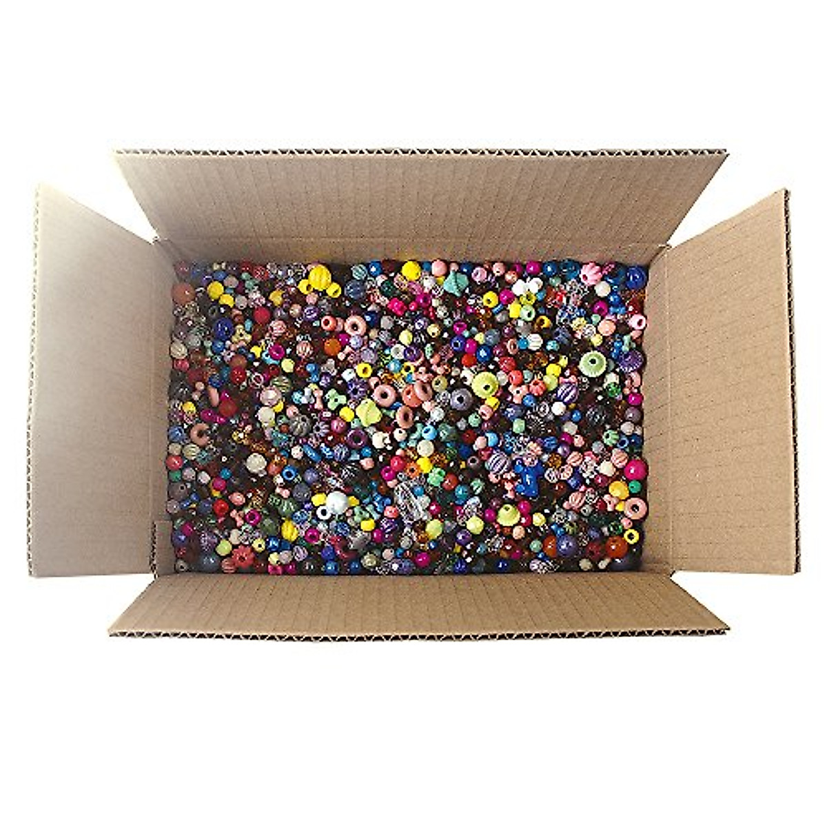 The Beadery Bonanza 5LB of Mixed Craft Beads, Sizes, Multicolor
