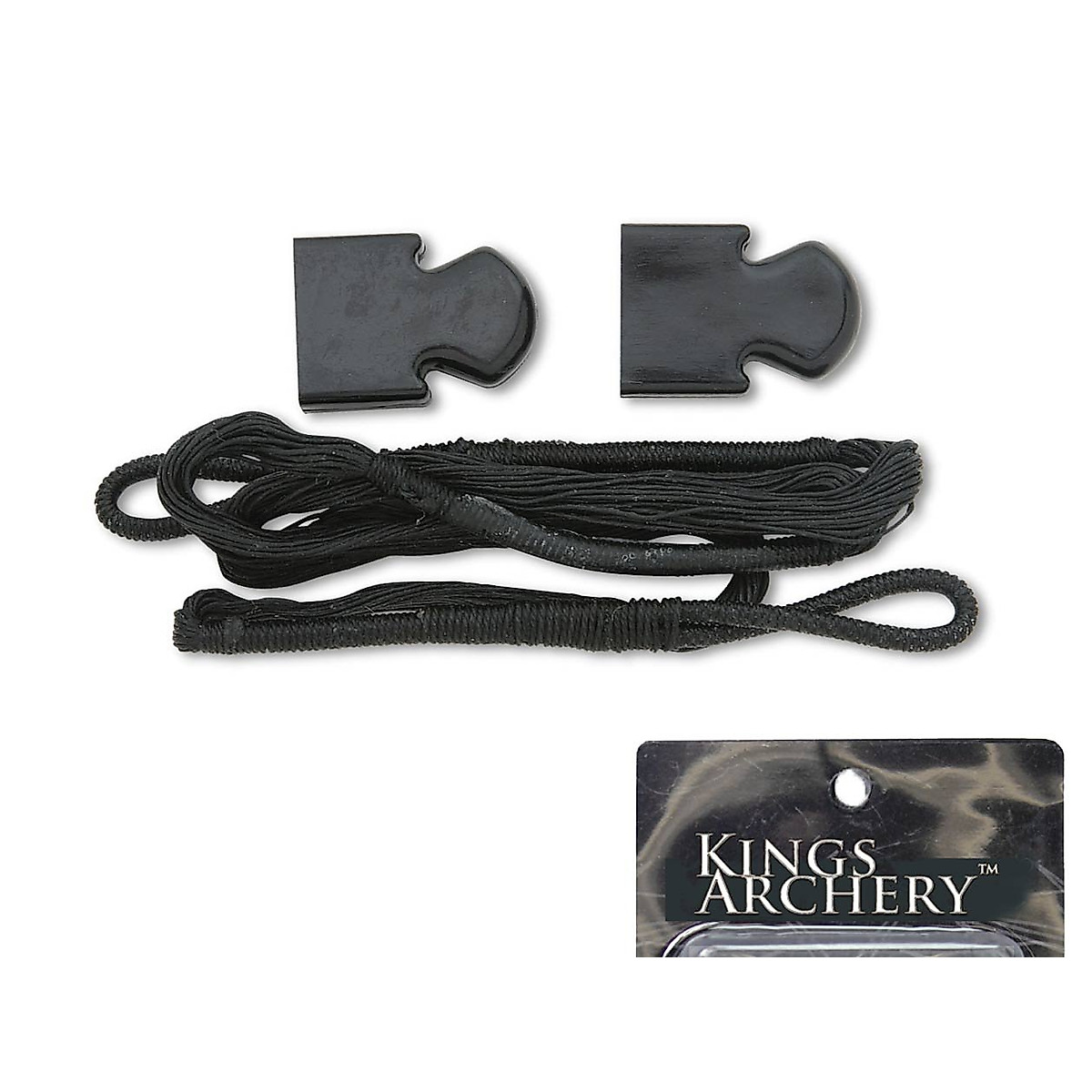 KingsArchery Self-Cocking Crossbow Bundle with Adjustable Sights, Spare Crossbow String and Caps, 27 Aluminim Arrow Bolt Set