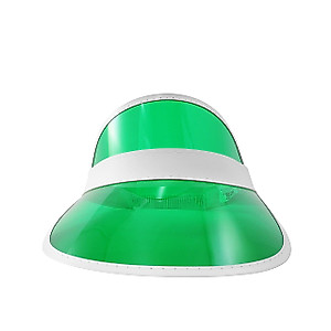 Nicky Bigs Novelties Clear Colored Plastic Sun Visor Tennis Beach Bingo Vegas Dealer Golf Casino Hat