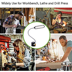 EVISWIY Sewing Machine Light LED Lighting (30LEDs) 6 Watt Multifunctional Flexible Gooseneck Arm Work Lamp with Magnetic Mounting Base for Workbench Lathe Drill Press 2 Pack