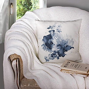 HerysTa Fun Pillow Cases, 18X18 Pillow Case Pack of 2 Invisible Zipper Cushion Cases Halloween Bouquet Spring Delicate Watercolor Wedding Greeting Card Zippable Pillow Case