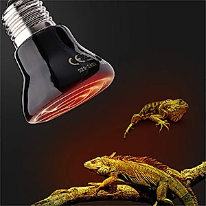Forfuture-go 250W Reptile Heat Lamp Pet Infrared Ceramic Heater Emitter Appliances Lamp