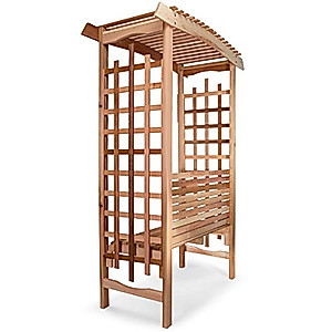 All Things Cedar GA87-B Garden Arbor with Bench