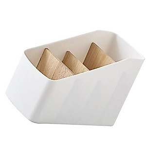 UXZDX 1PC Creative Wood and Desktop Storage Basket Multi-Compartment Storage Box Detachable Slot Style Organizer for Home Offi