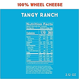 Whisps Cheese Crisps Tangy Ranch | Protein Chips | Healthy Snacks | Protein Snacks, Gluten Free, High Protein, Low Carb Keto Food (2.12 Oz, 3 Pack)