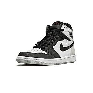 Nike mens Air Jordan 1 Retro High Sneaker, White/Black-grey Fog-bleached, 11