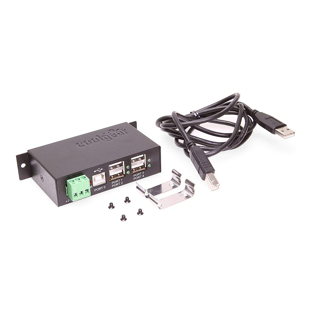 4-Port Industrial USB 2.0 Powered Variable Voltage Input