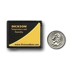 Dickson TK550 Compact Temperature and Humidity Data Logger, -4F to 158F Temperature Range, 0-95% RH Non-Condensing Humidy Range, Pack of 12