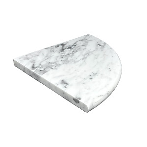 Threshold.Shop 9 Inch Italian White Carrara Marble Corner Shower Shelf Bathroom Caddy, Wall Mounted Shower Shelf, Classic Flatback Design (1)