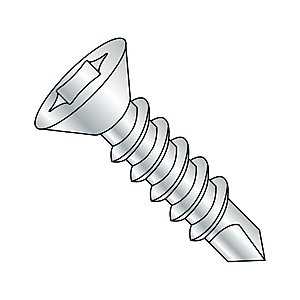 Small Parts 1420KTF Steel Self-Drilling Screw, Zinc Plated Finish, 82 Degree Flat Head, Star Drive, #3 Drill Point, 1/4"-14 Thread Size, 1-1/4" Length (Pack of 25)