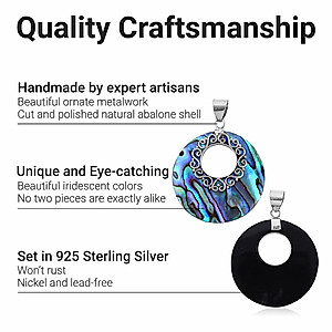 Shop LC Abalone Shell 925 Sterling Silver Fashion Pendant Jewelry Gifts for Women Birthday Gifts